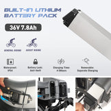 HITWAY BK2 Folding Ebike 250W 36V 7.8Ah 16’’ mini ebike with removable ...