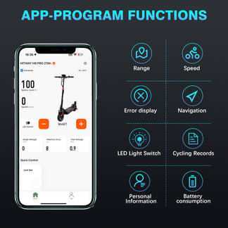 HITWAY H9 & H9 PRO Electric Scooter, 800W Peak Power, 15.6-27Ah Battery, Up to 110km Milage ...