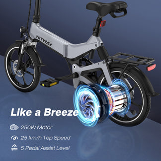 HITWAY BK2 Folding Ebike 250W 36V 7.8Ah 16’’ mini ebike with removable ...